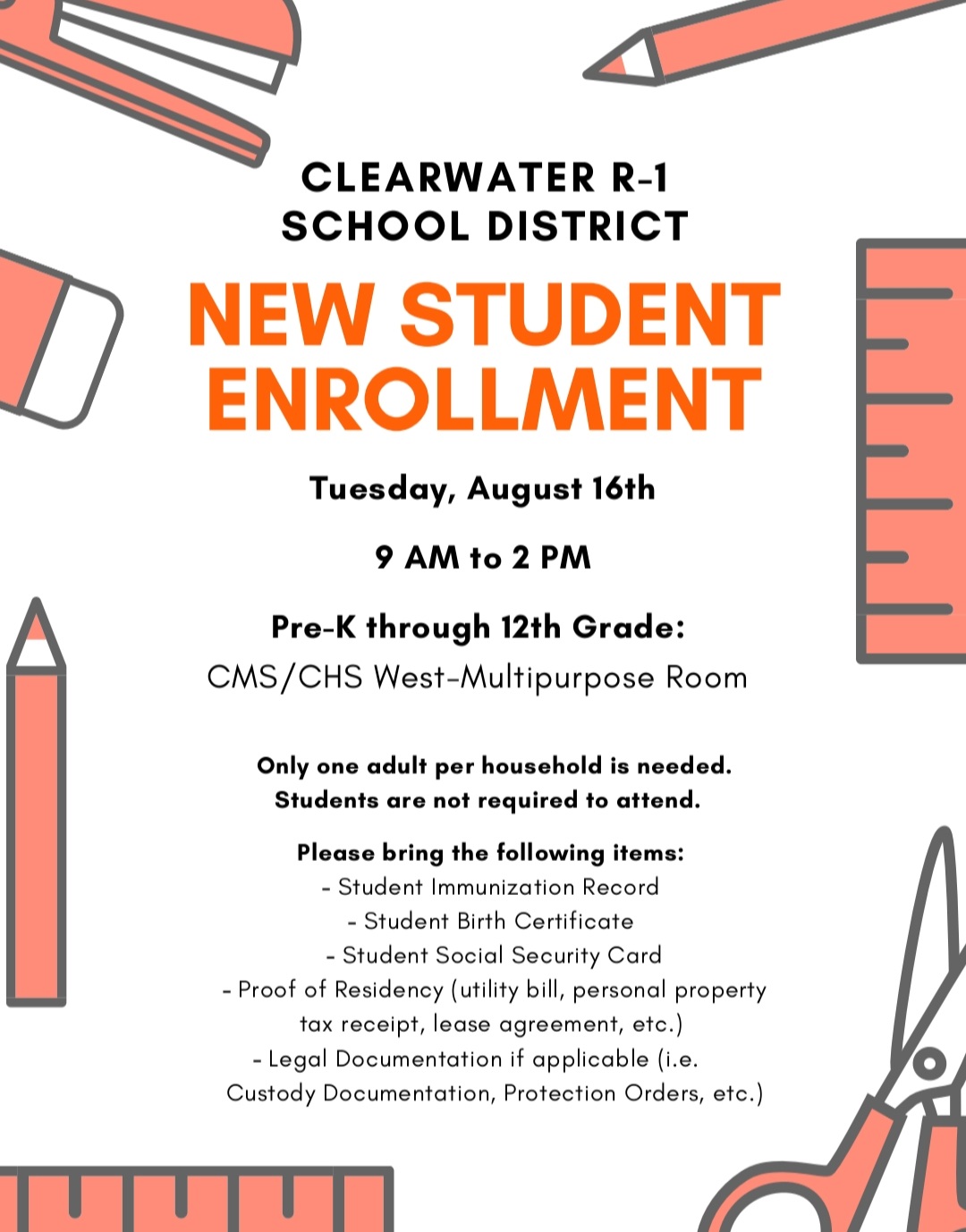 New Student Enrollment Information | Clearwater High School